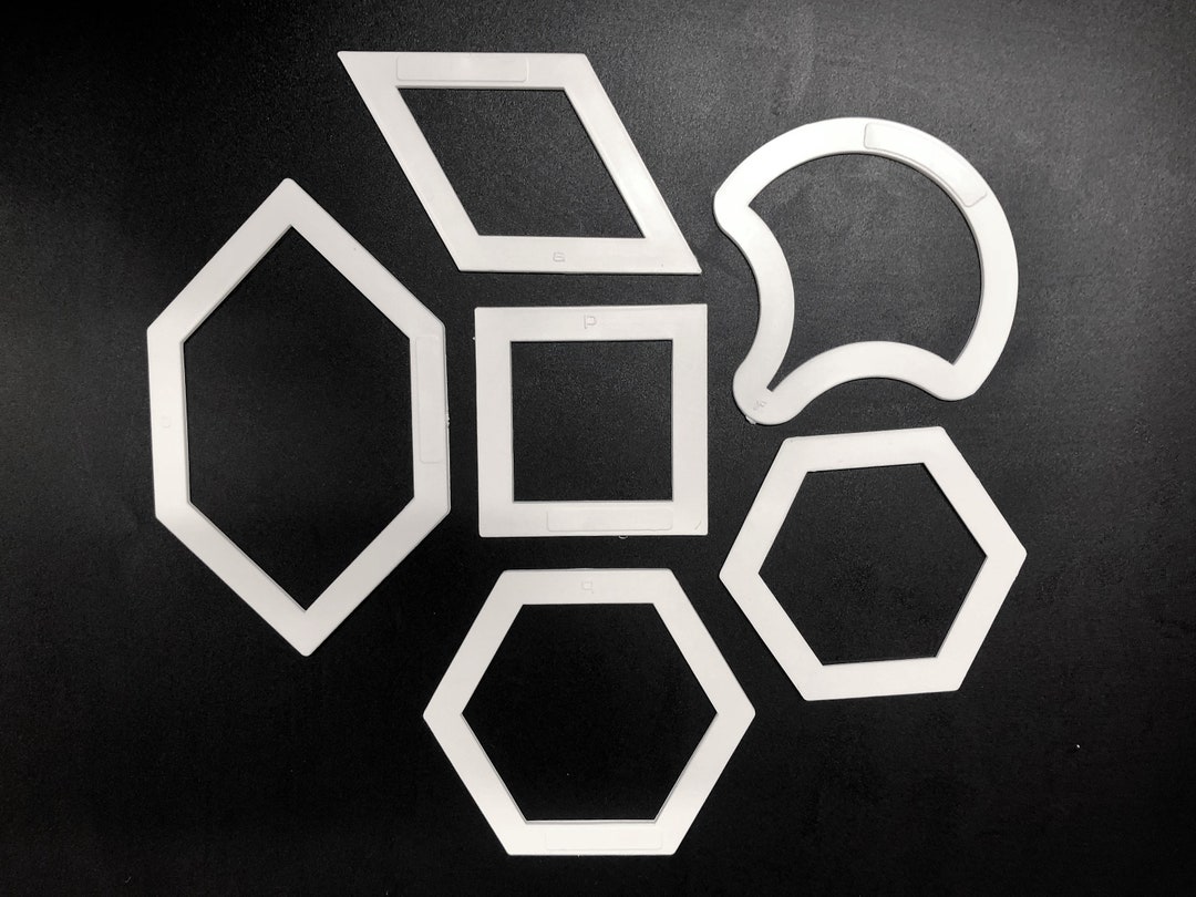 Linic Products UK Made Plastic Patchwork Templates, Set A: 6 Different ...