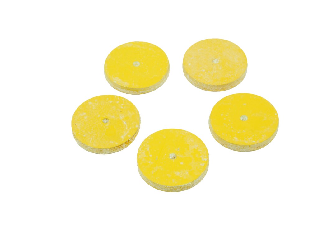 Pack of 5 Rubber Polishing Discs Wheel Mop Fine Abrasive for Rotary ...