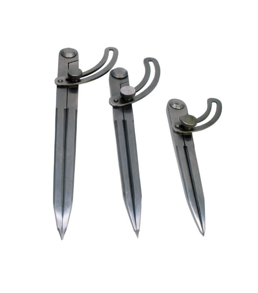 Proops Heavy Duty Steel Divider Compass With Setting Wing, Set of 3 (6 ...