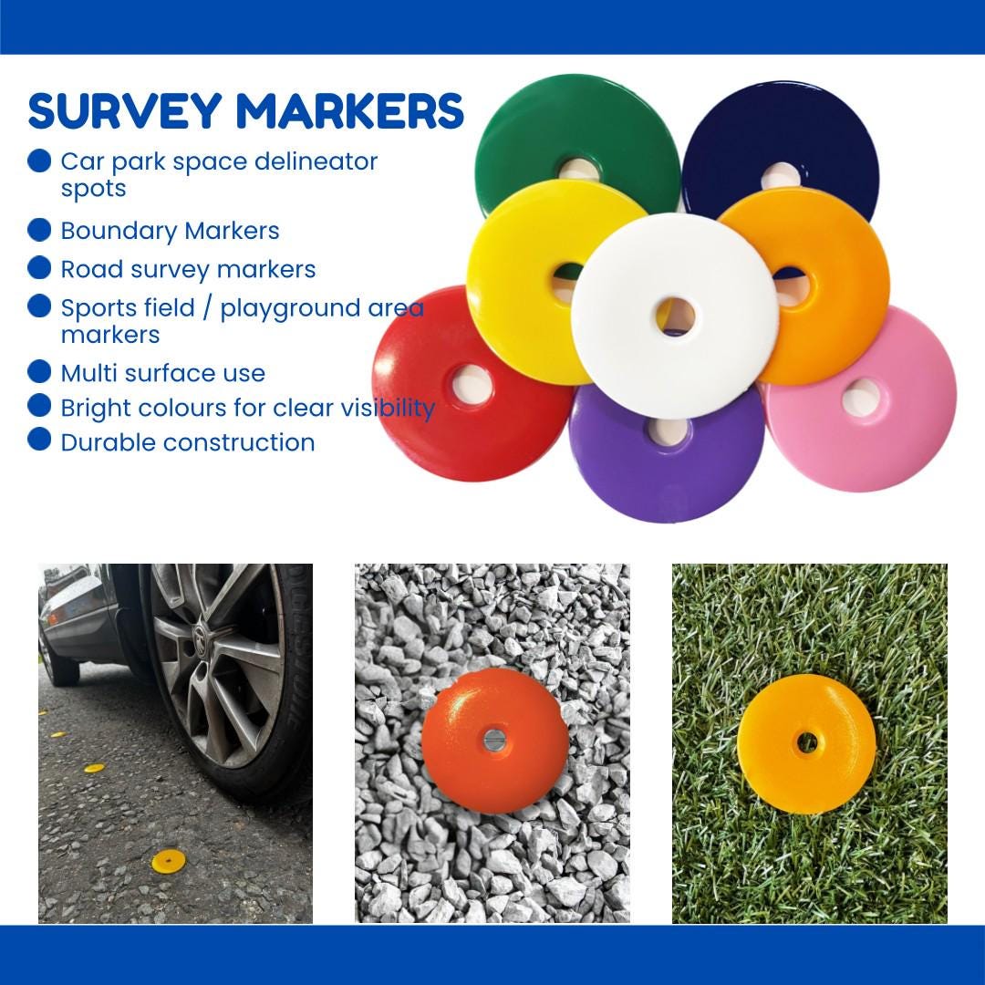 Proops Survey/road Markers, Pack of 100, 55mm Dia High Impact HDPE ...