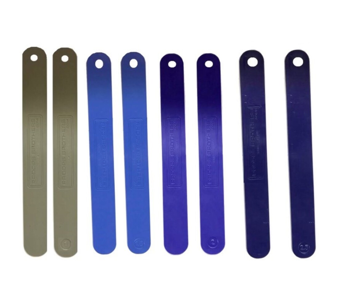 Proops Set of 8 Plastic Rolling Spacer Plates for Metal Clay 1mm, 1.5mm ...