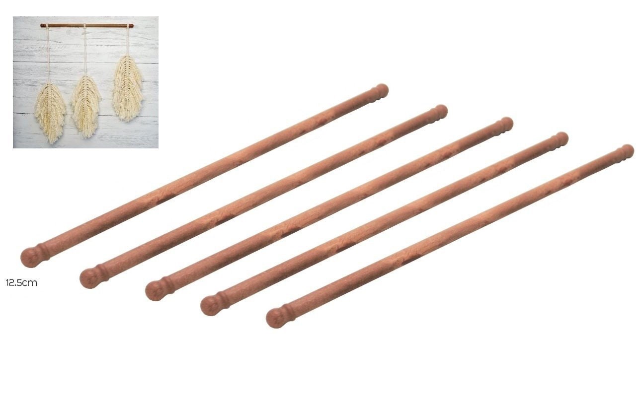 Linic Products UK Made Macrame Craft Scroll End Dowels Rods | Etsy
