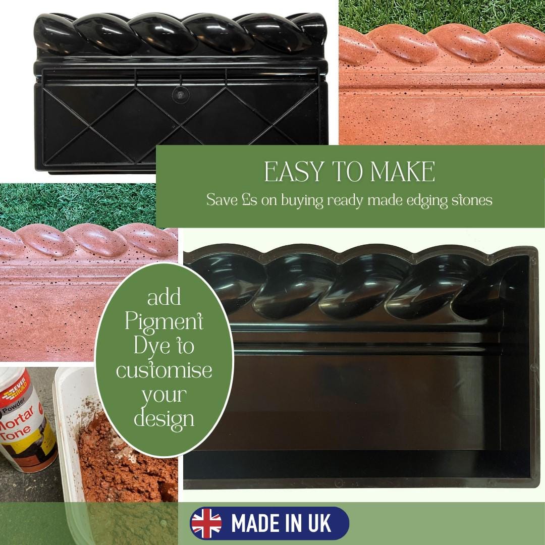 Garden Border / Lawn Edging Mould. Single Mould. Rope Top Design. Make ...