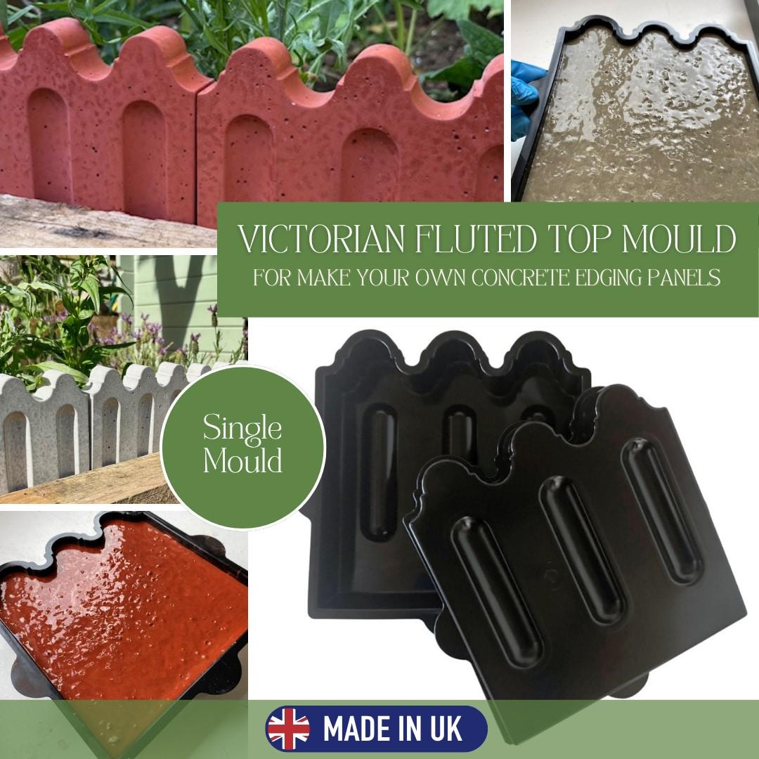 Garden Border / Lawn Edging Mould. Single Mould. Victorian Fluted Top ...