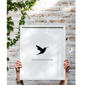 Motivational poster Believe in yourself Home office wall | Etsy