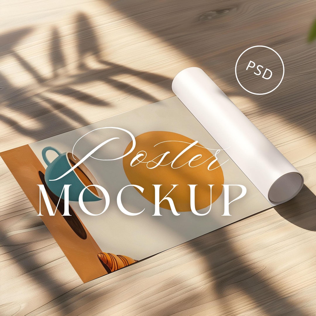 Poster Mockup, Art Print Mockup, Poster Roll Mockup, Wall Art Mockups ...