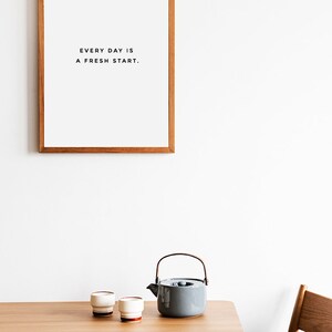 Prinatble Art Every Day is a Fresh Start Inspirational Wall - Etsy