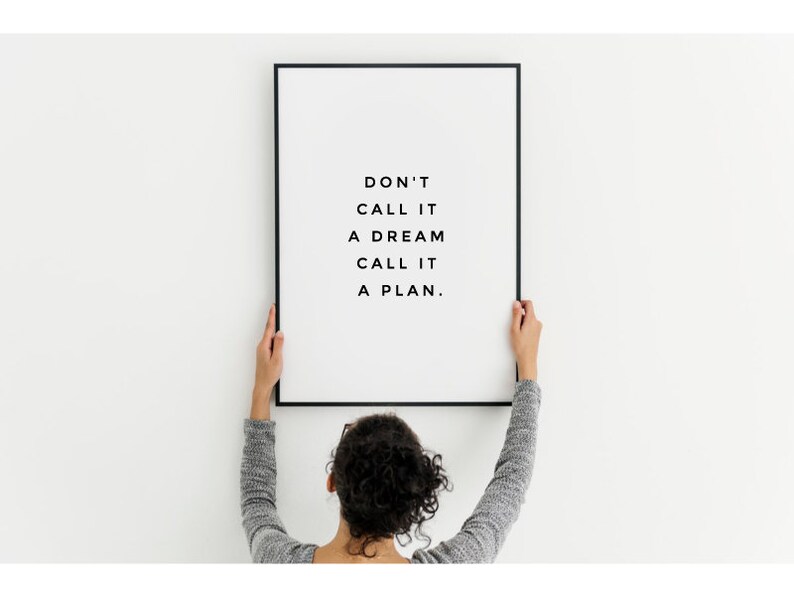 Motivational Wall Decor Success Poster Dream Quotes - Etsy