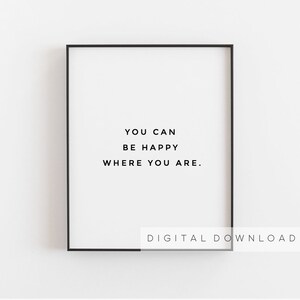 Be Happy Print, Inspirational Wall Art, Living Room Wall Art ...