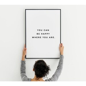 Be Happy Print, Inspirational Wall Art, Living Room Wall Art ...