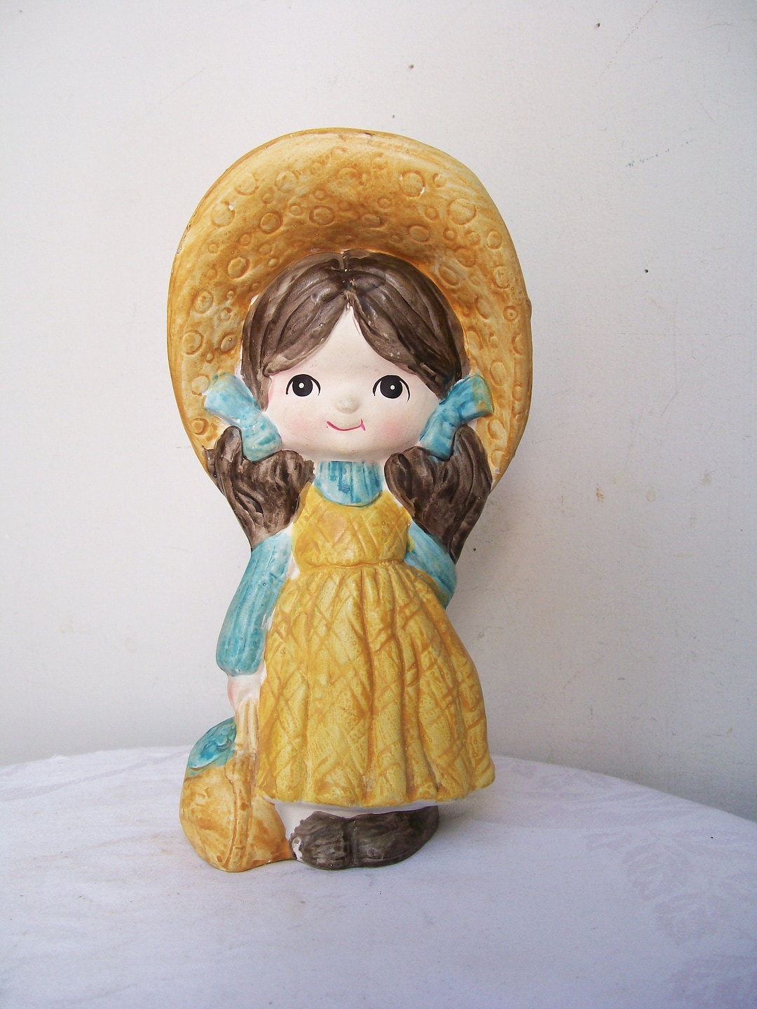 1970s GIRL COIN BANK Made in Japan Plaster Big Eye 8 1/2 - Etsy