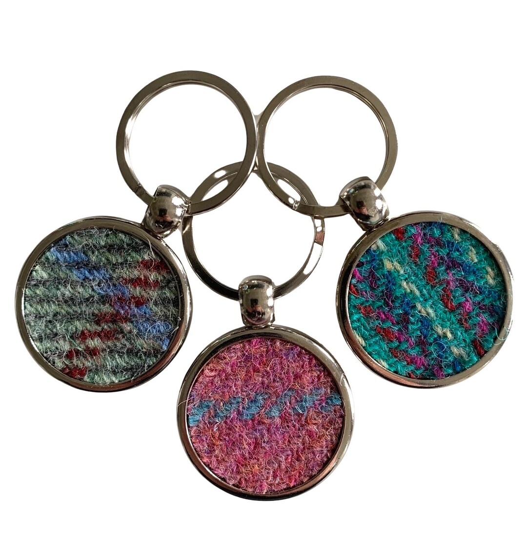 Golf Ball Keyring in Harris Tweed & Metal, Golf Key Ring, Golfer Gift ...