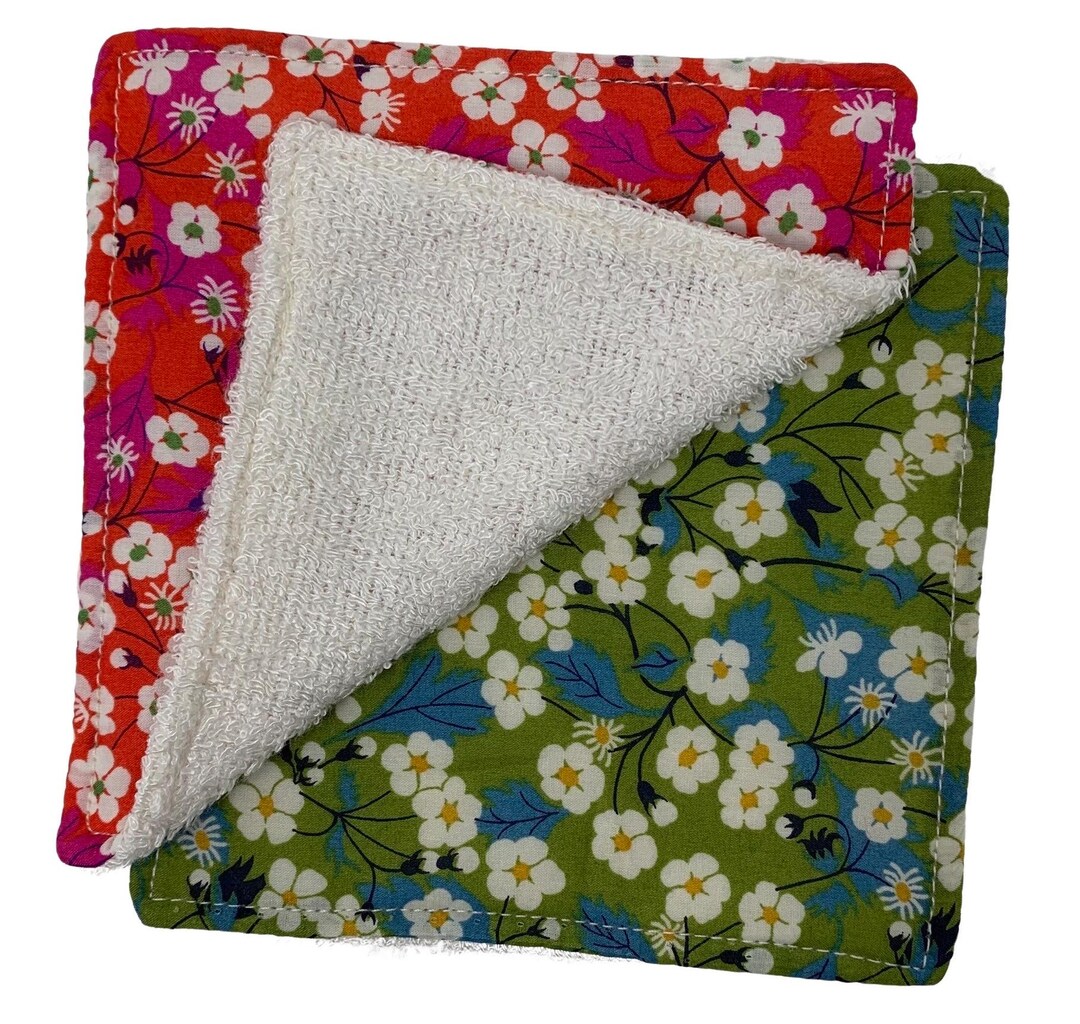 Eco Face Wipes Set, Liberty of London and Organic Bamboo Towelling Face ...