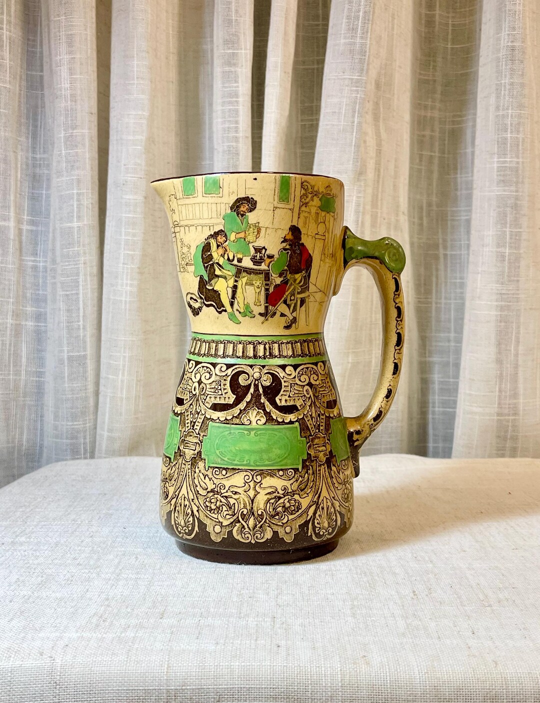Royal Doulton Burslem “ye Olde Crown & Sceptre” Tavern Scene Pitcher - Etsy