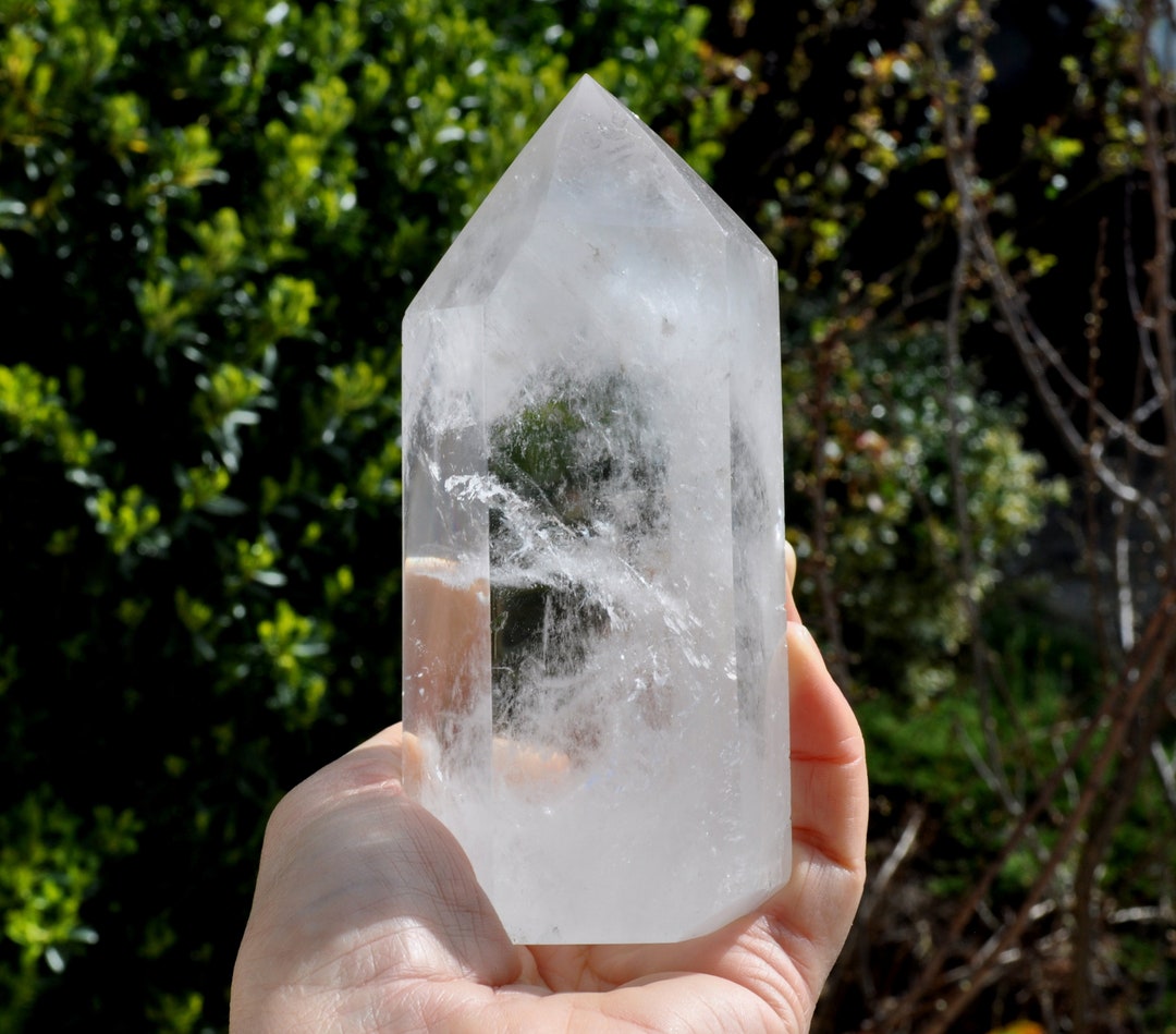 LARGE Quartz Crystal Quartz Point Tower Freestanding 619g 21.83 Oz FREE ...