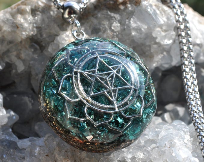 BLUE Pendant MERKABA Orgonite® Necklace , Unisex Homemade - Etsy