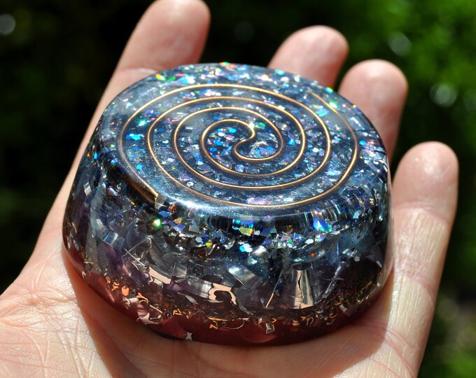 LARGE Orgonite® Tower Buster, EMF Protection, Handpolished High Density ...