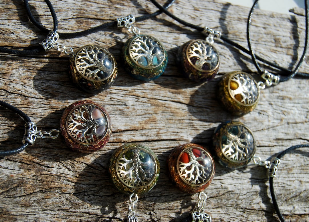Orgonite® Orgone Pendant Tree of Life Custom Personalized Necklace - Etsy