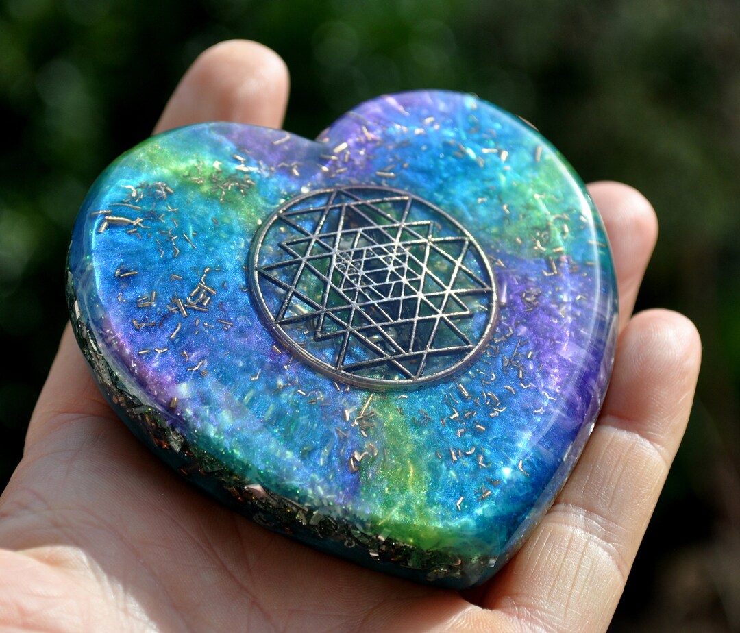 SRI YANTRA Orgonite® Orgone Generator® Disc Charger - EMF Harmonizer ...