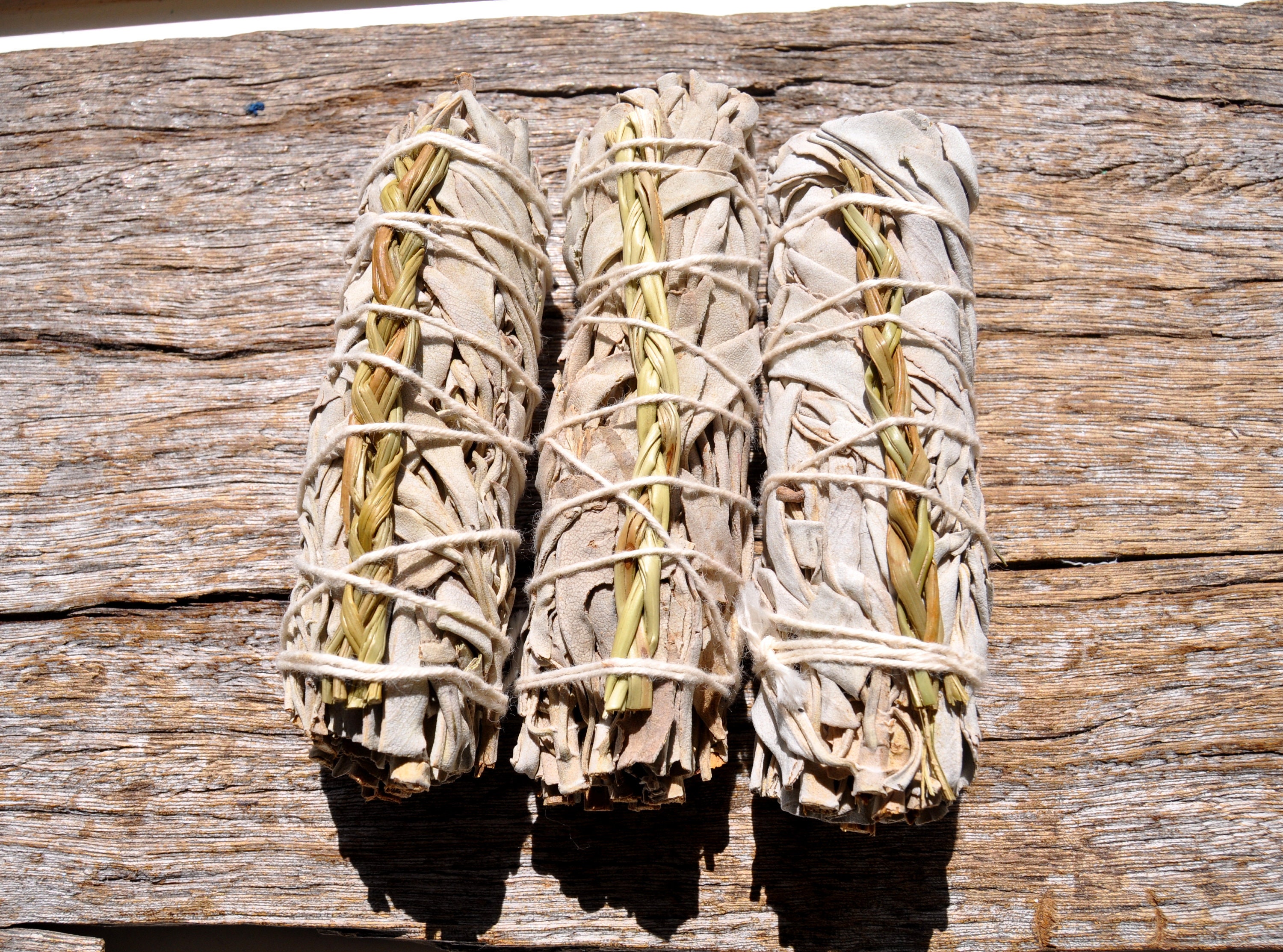 10CM White Sage Sweetgrass Smudge Smudging Stick Bundle - Etsy