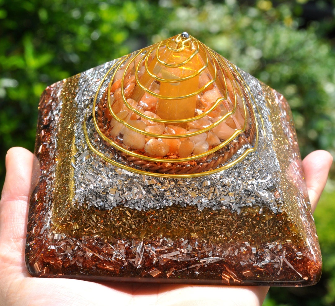 Tensor Ring Tangerine Quartz and Orange Aventurine Orgonite® Orgone ...