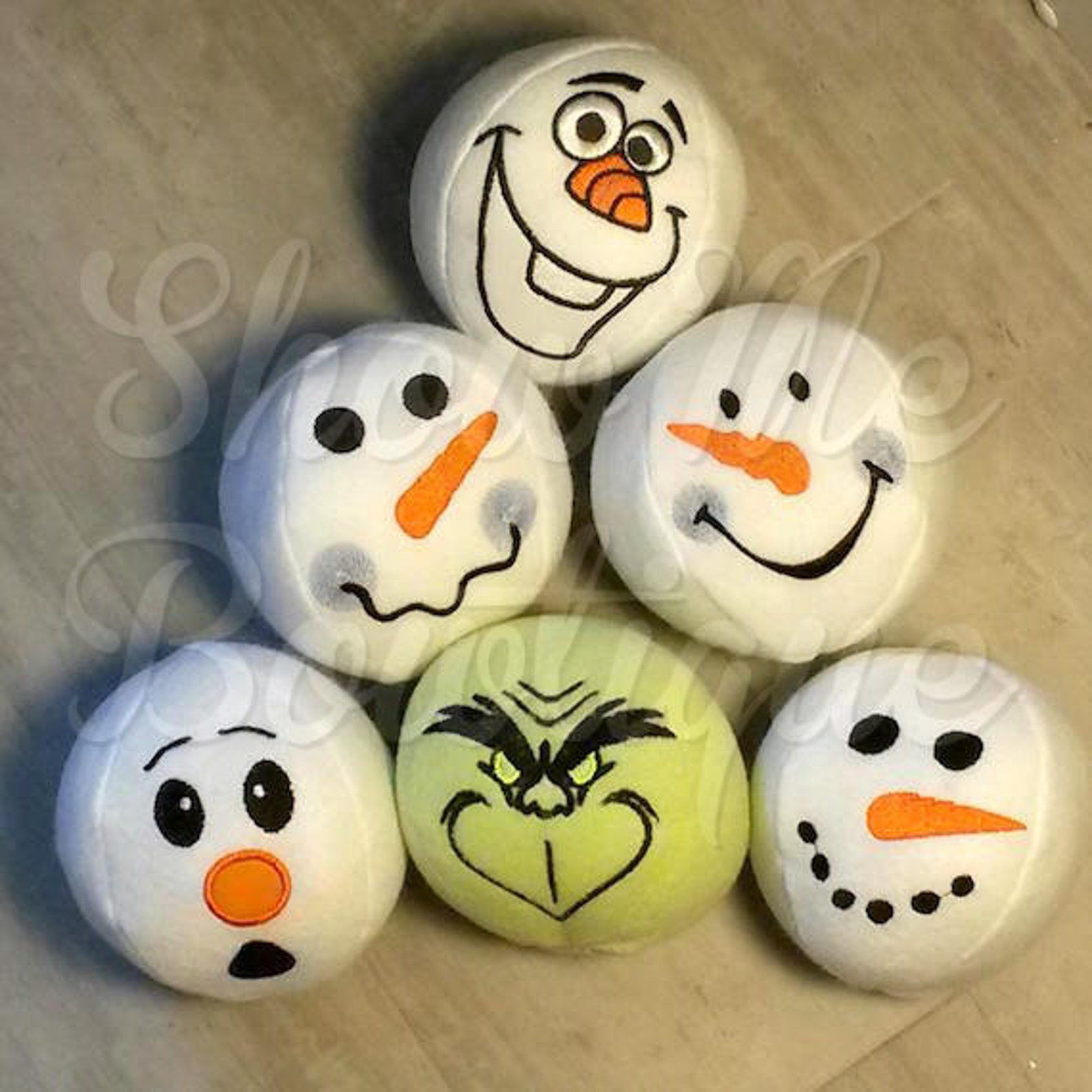 Snowman 4x4 Stuffed Ball SET - Etsy