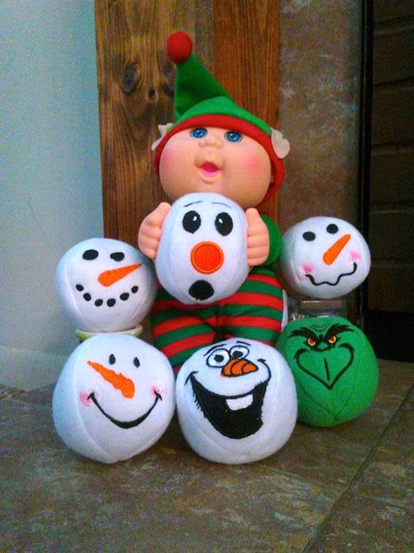 Snowman 4x4 Stuffed Ball SET - Etsy