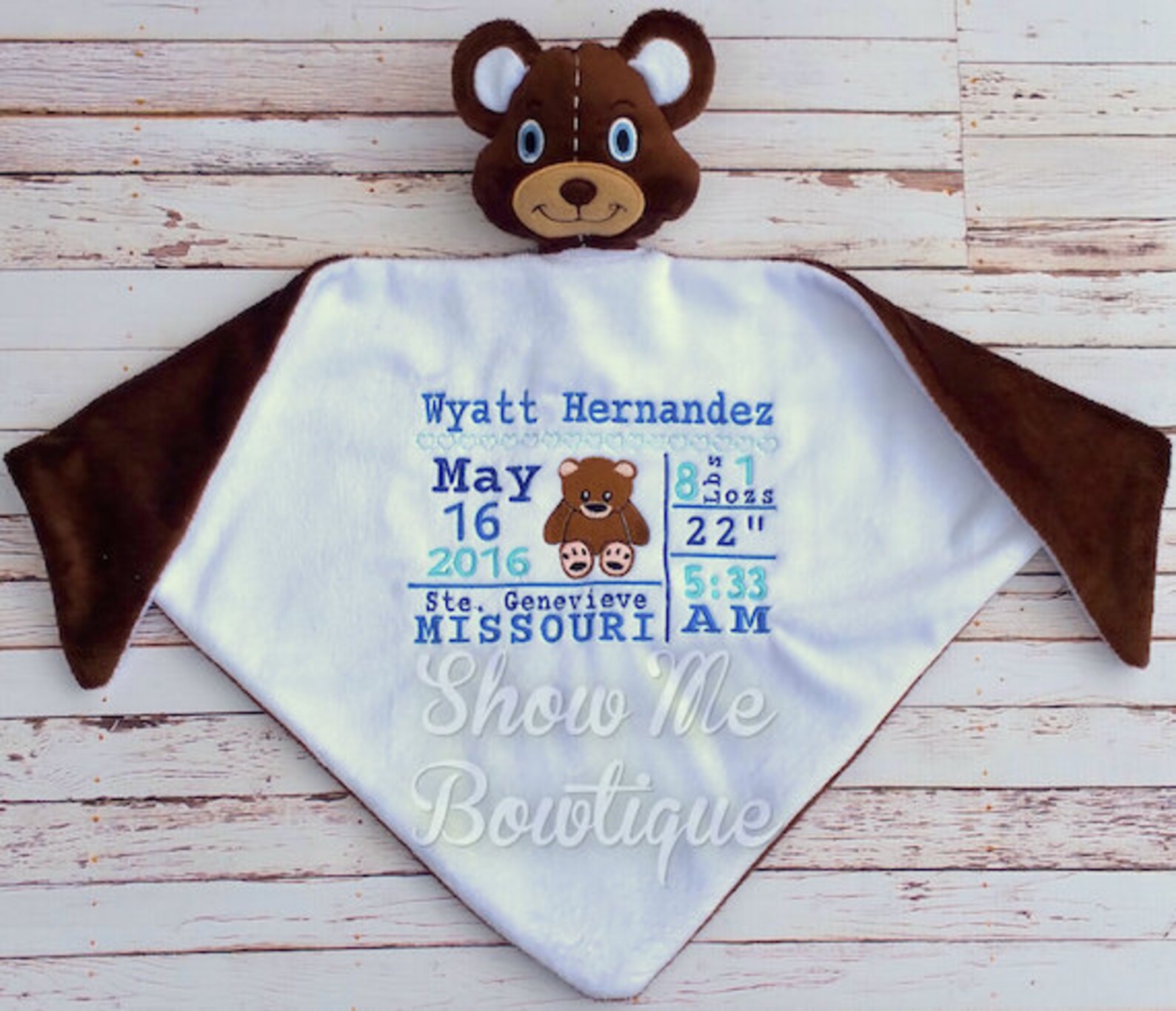 Blank Teddy Bear Birth Announcement - Etsy