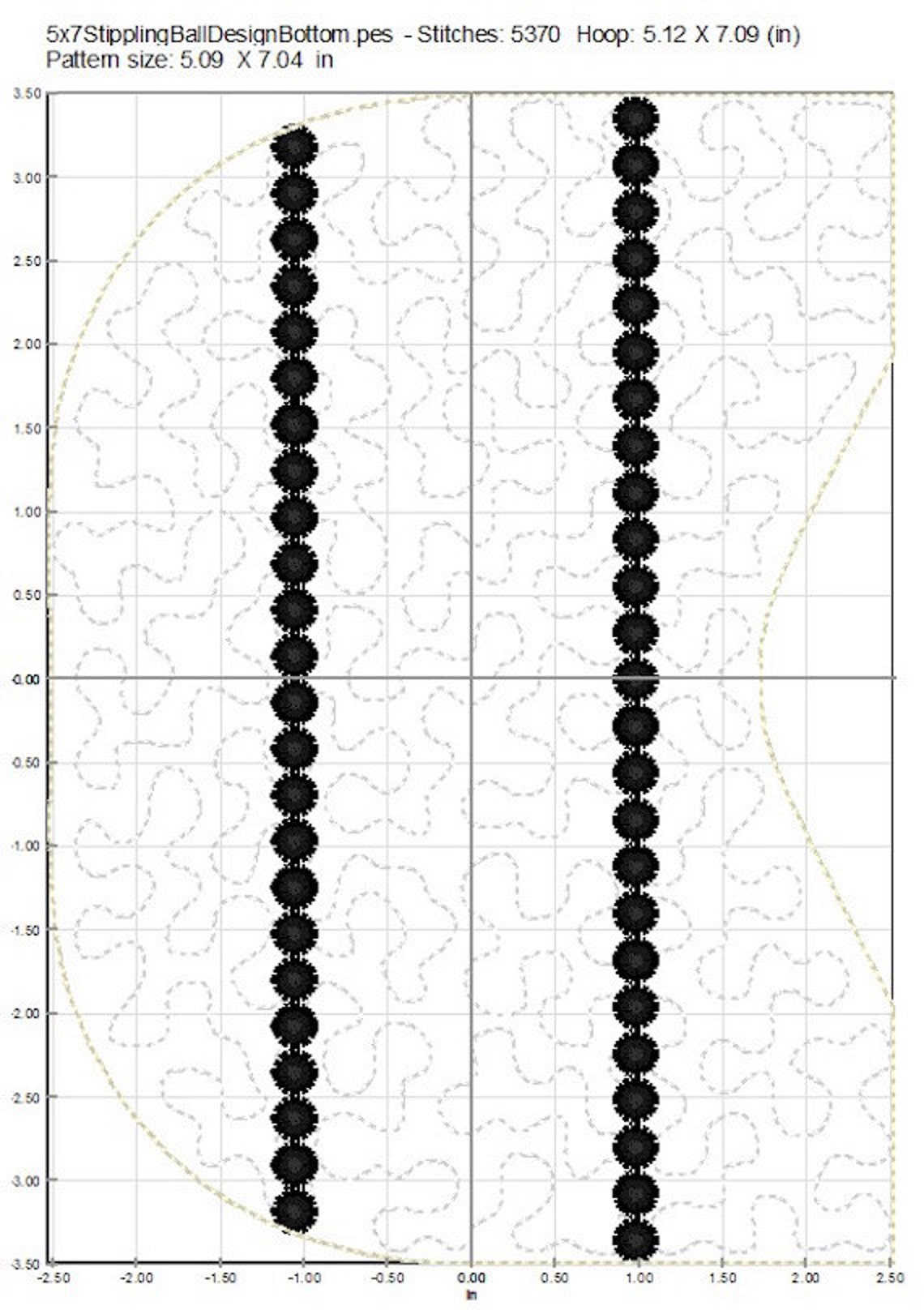 5x7 Stippling Ball Design in the Hoop Bib - Etsy