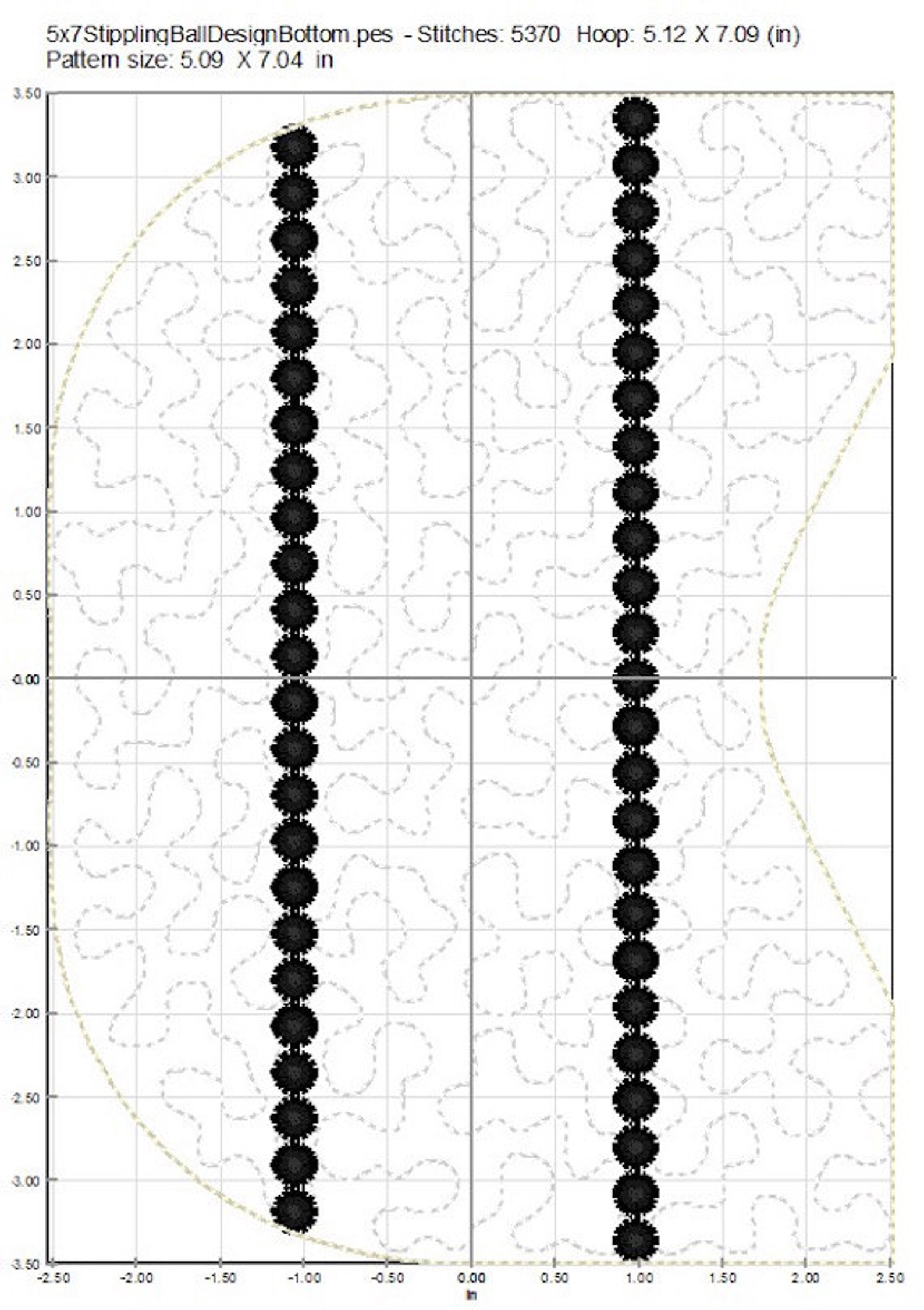 5x7 Stippling Ball Design in the Hoop Bib - Etsy