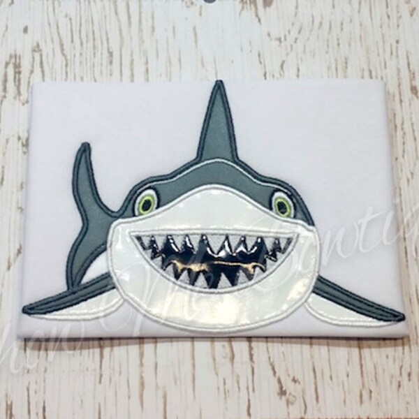 Shark Applique - Etsy
