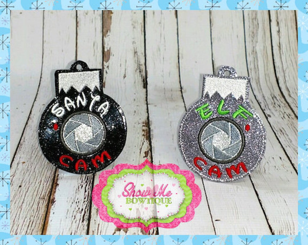 Santa & Elf Cam Ornament Embroidery Designs - Etsy