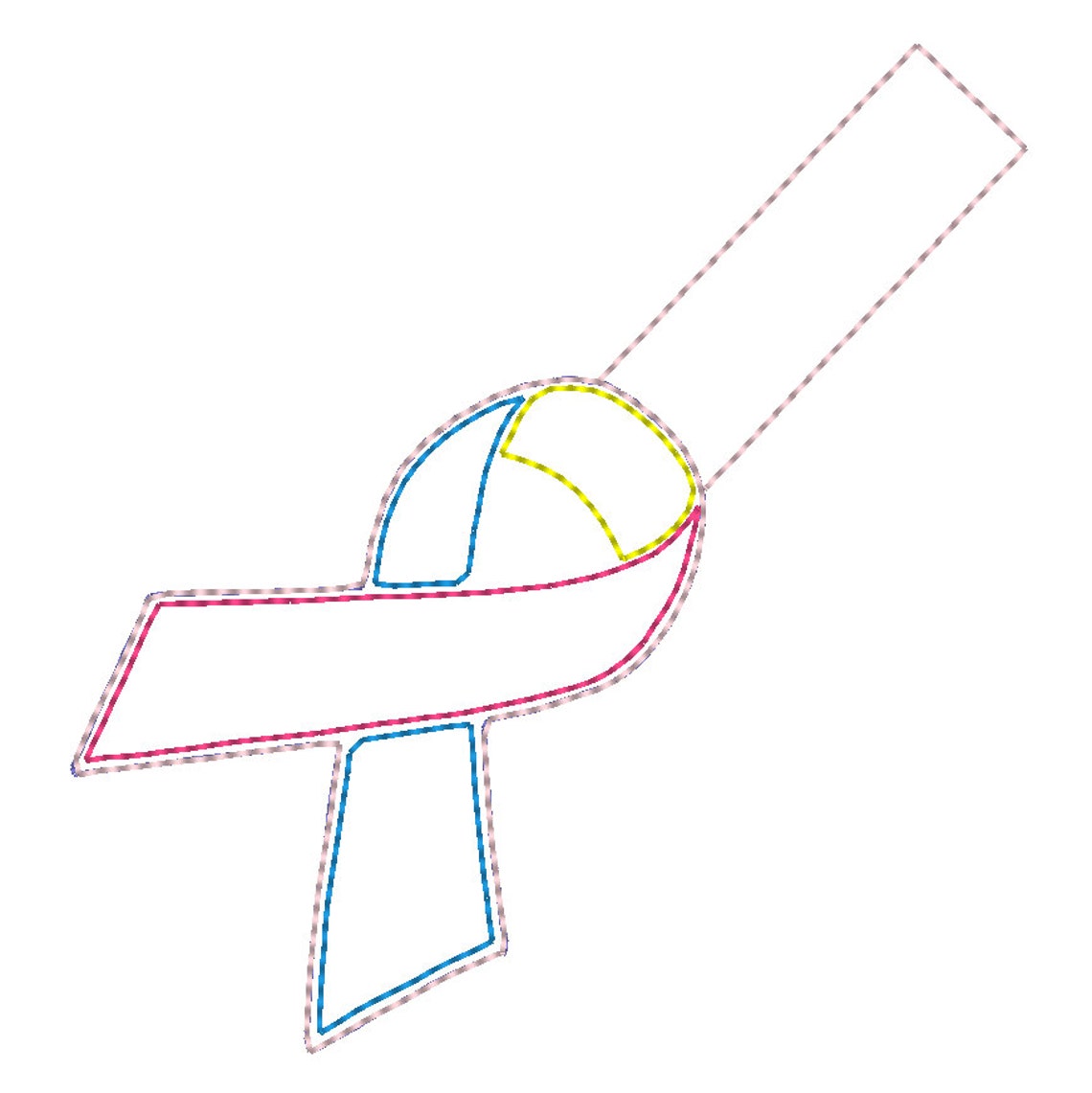 Awareness Ribbon Key Fob Design Instant Download - Etsy