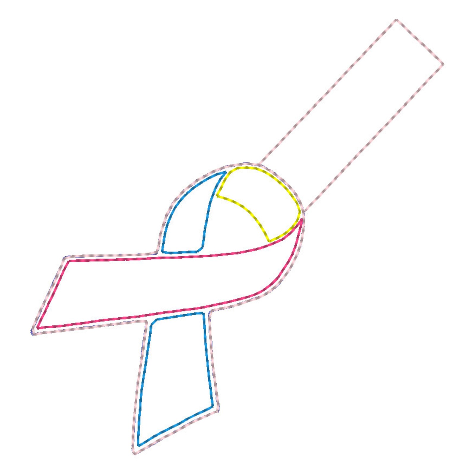 Awareness Ribbon Key Fob Design Instant Download - Etsy