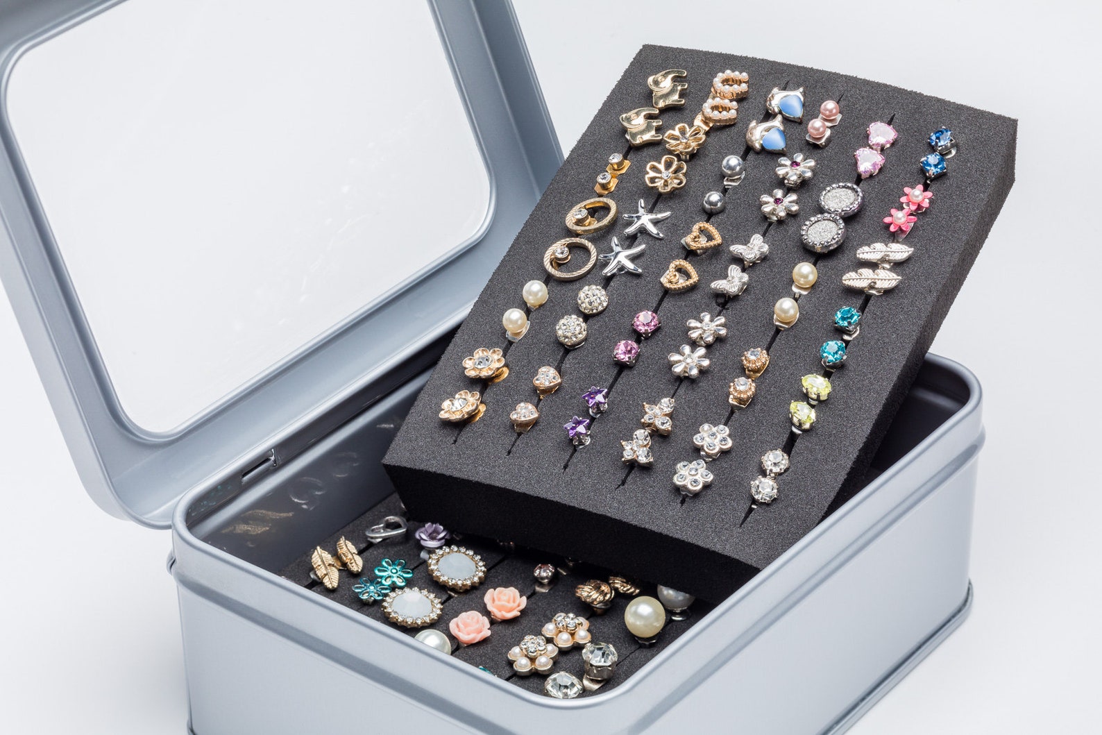 Stud Earring Holder Classic Gray | Etsy