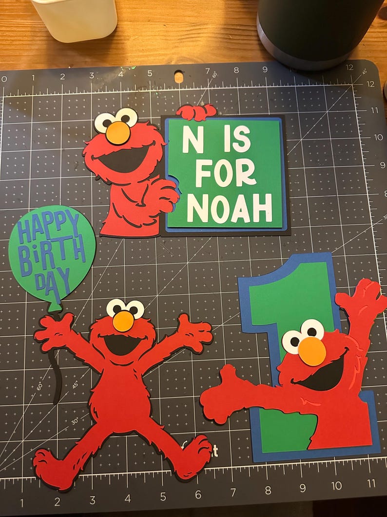 Street Centerpiece Cutout, Elm0 Birthday, Birthday, Street 1st Birthday ...