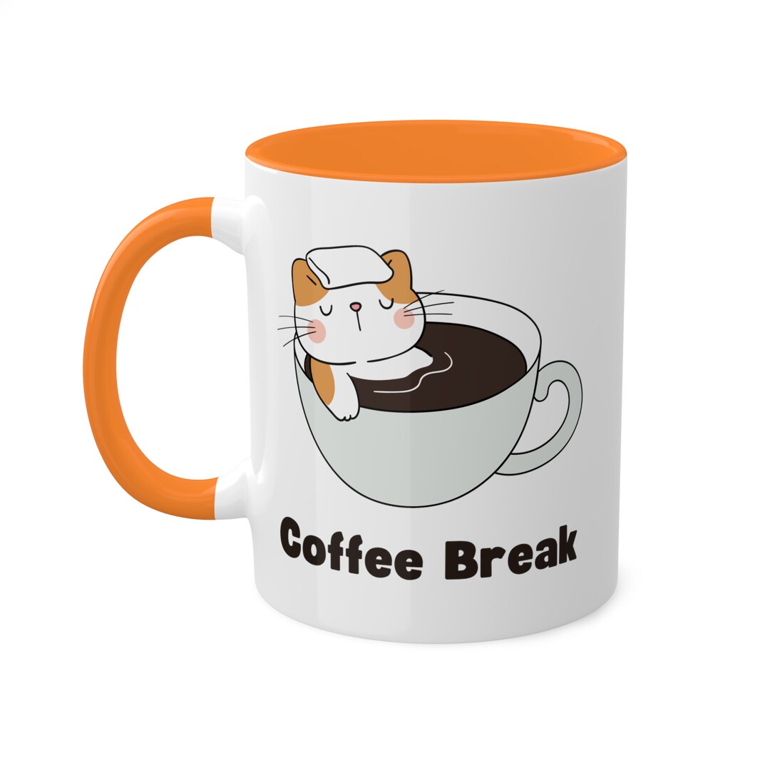 Kitty Cat Coffee Break Hot Tub Coffee, Tea or Hot Cocoa Mug, 11oz - Cat ...