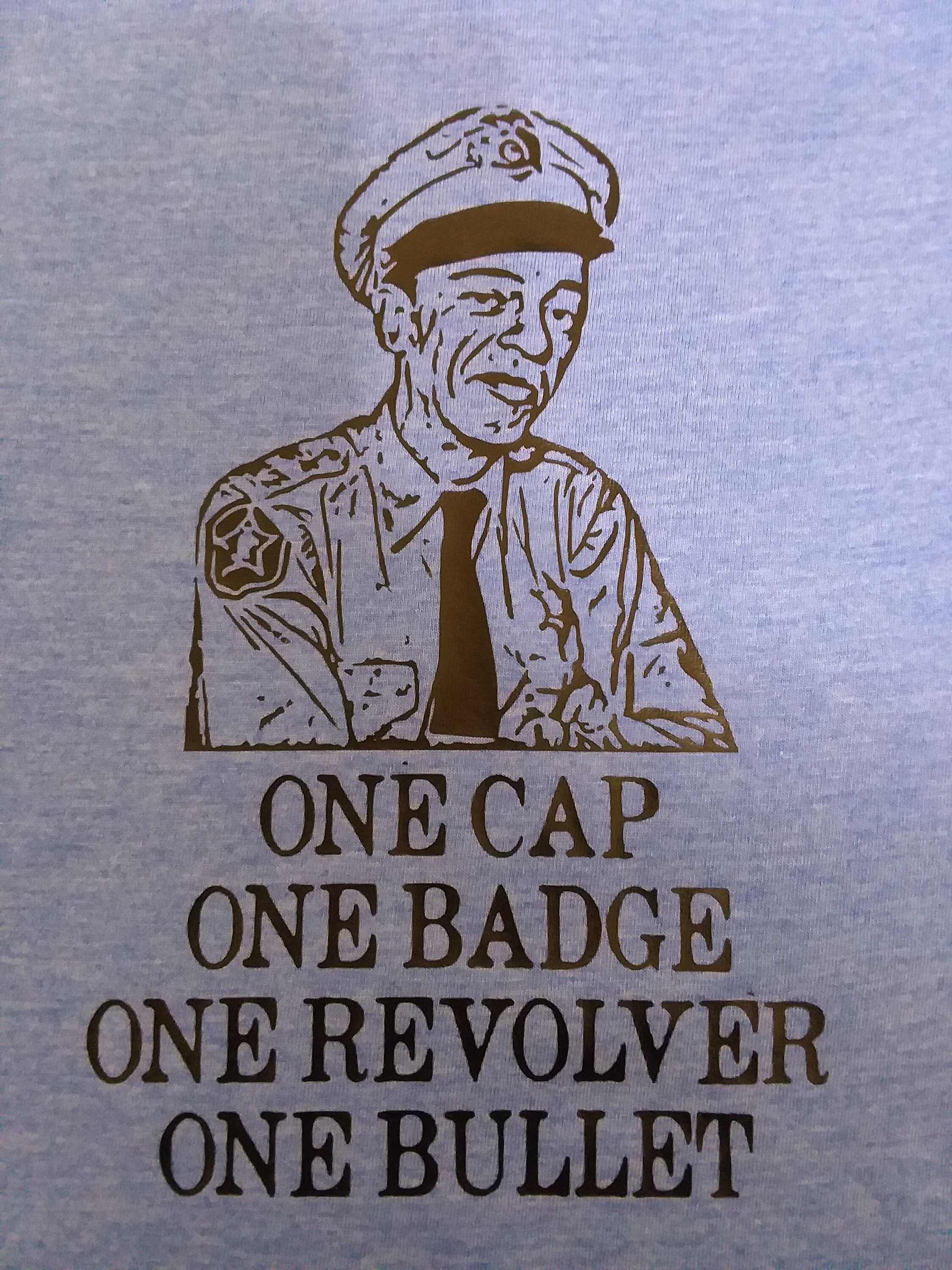 Barney Fife One Cap One Badge One Revolver One Bullet T-shirt - Etsy