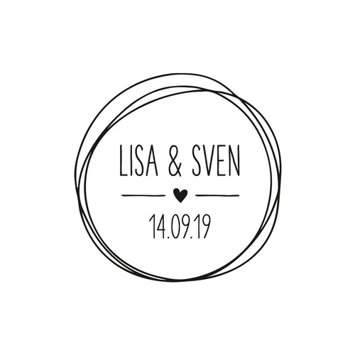 Custom Wedding Stamp Circular Monogram Save the Date Stamp - Etsy