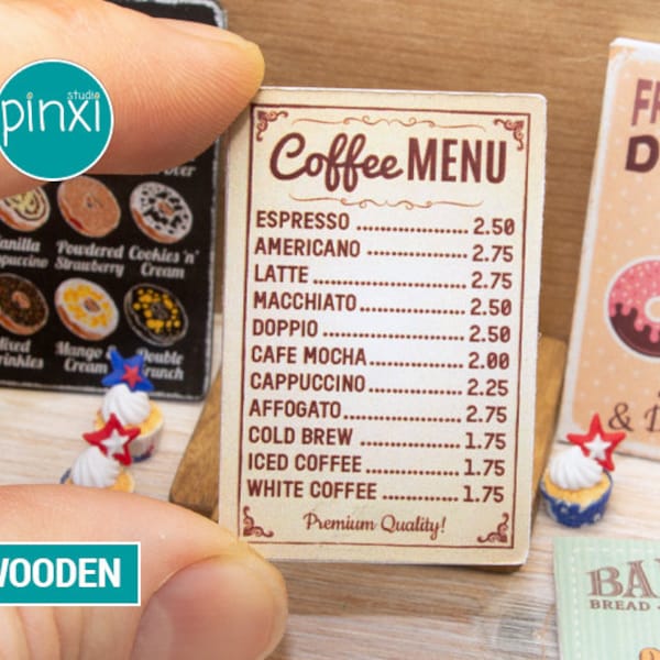 Miniature Coffee Menu - Etsy
