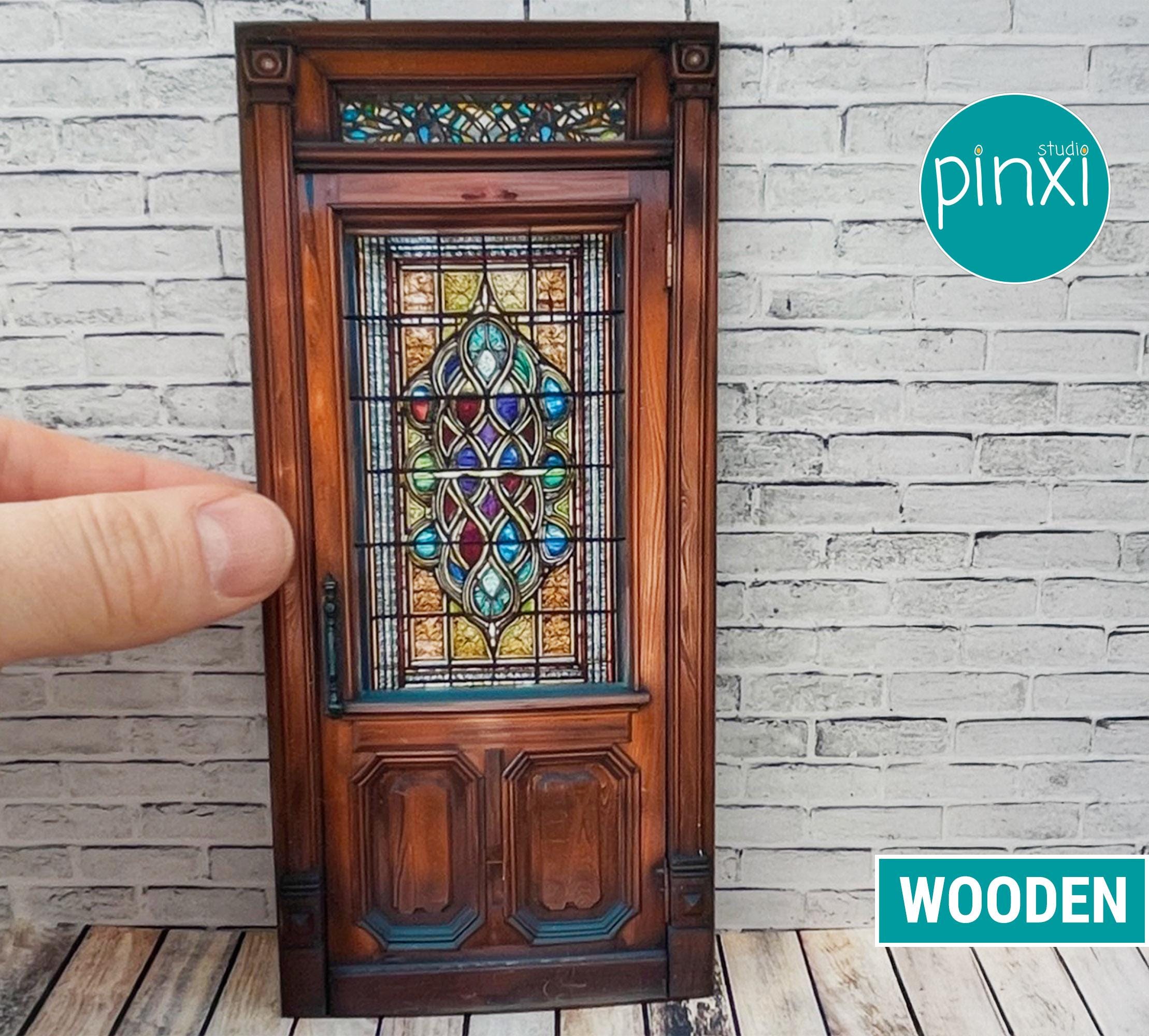 Stained Glass Faux Door – Card Stock on Wood - Handmade for Adult ...