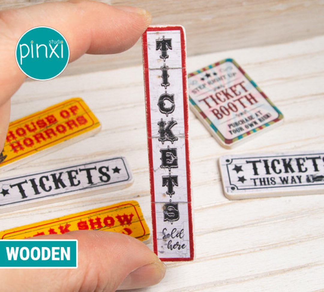 Miniature Tickets Sold Here Sign — Handmade Sign for Adult Collectors ...