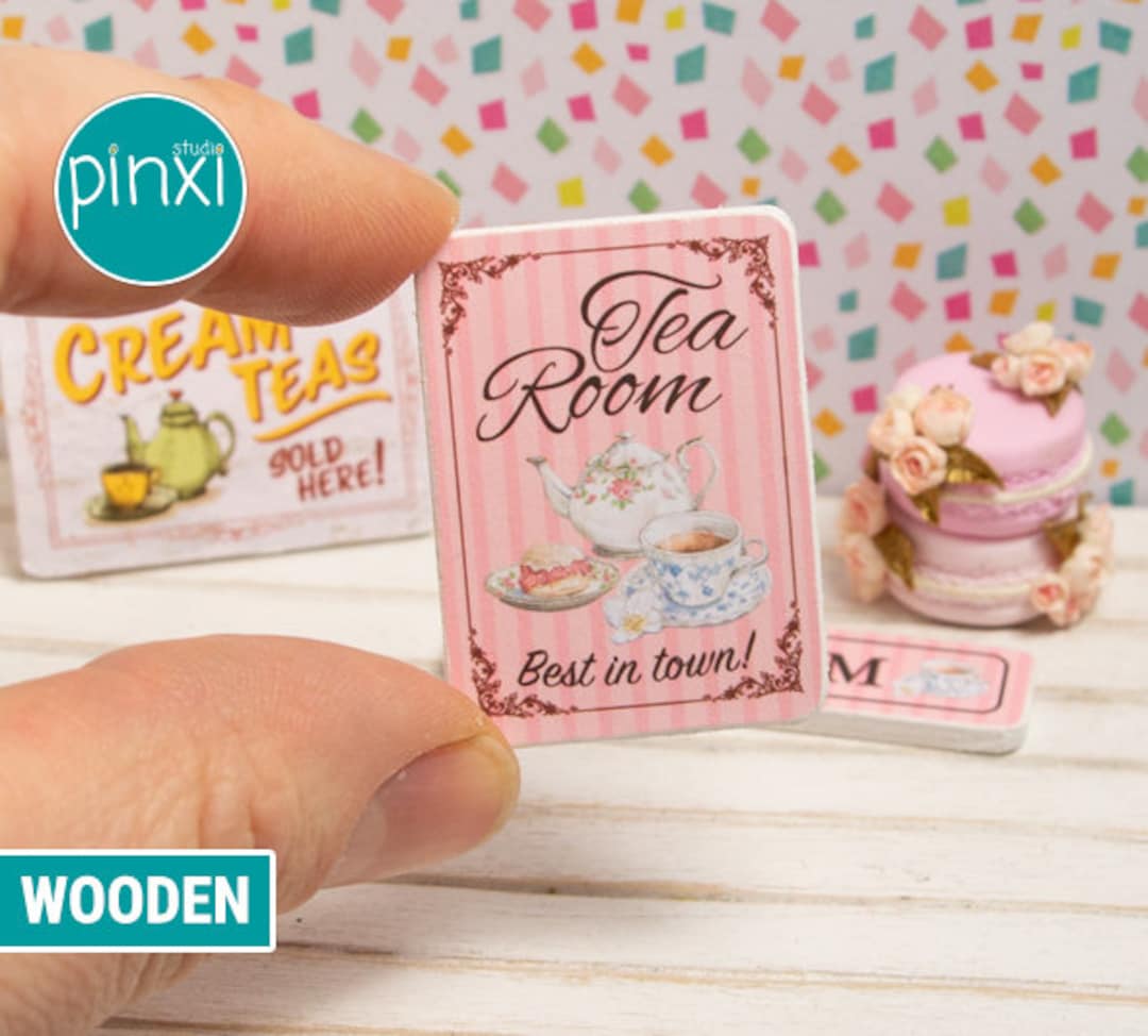Miniature Tea Room Sign — Handmade Sign for Adult Collectors Only. Not ...