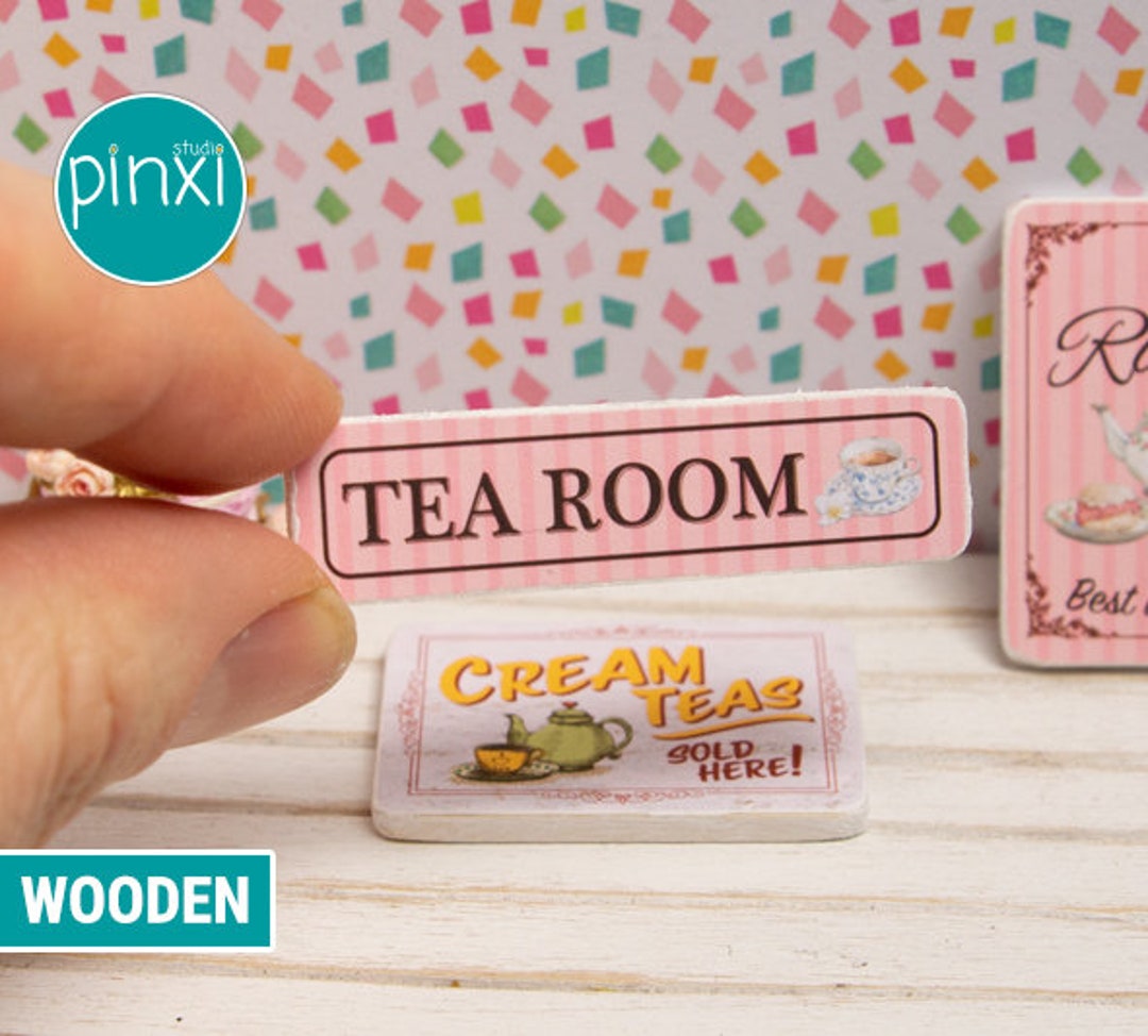 Miniature Tea Room Sign — Handmade Sign for Adult Collectors Only. Not ...