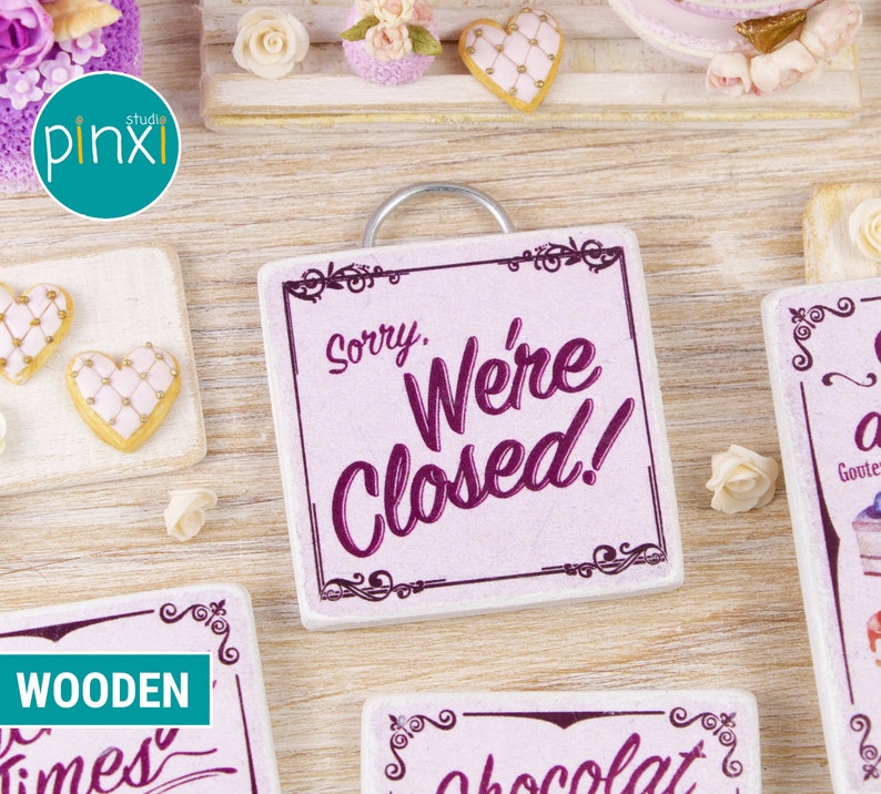 REVERSIBLE Miniature Open and Closed Wooden Sign - Handmade for Adult ...