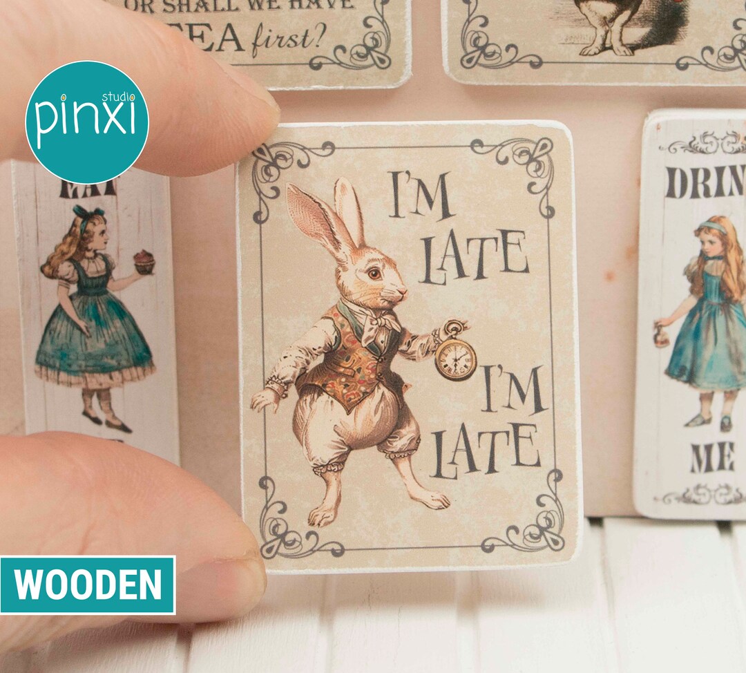 Miniature Alice in Wonderland Sign — Handmade Small Scale Collectible ...