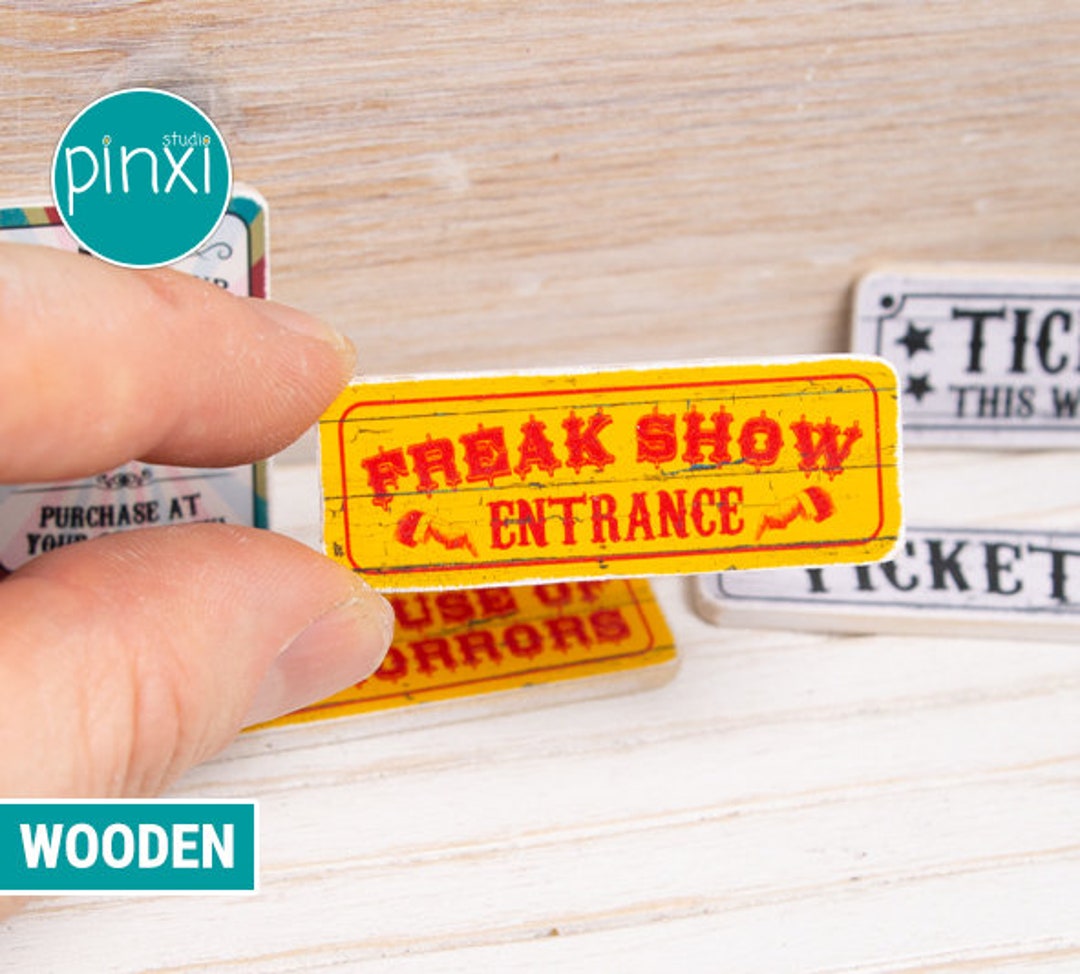 Miniature Freak Show Circus Oddity Sign — Handmade Small Scale ...