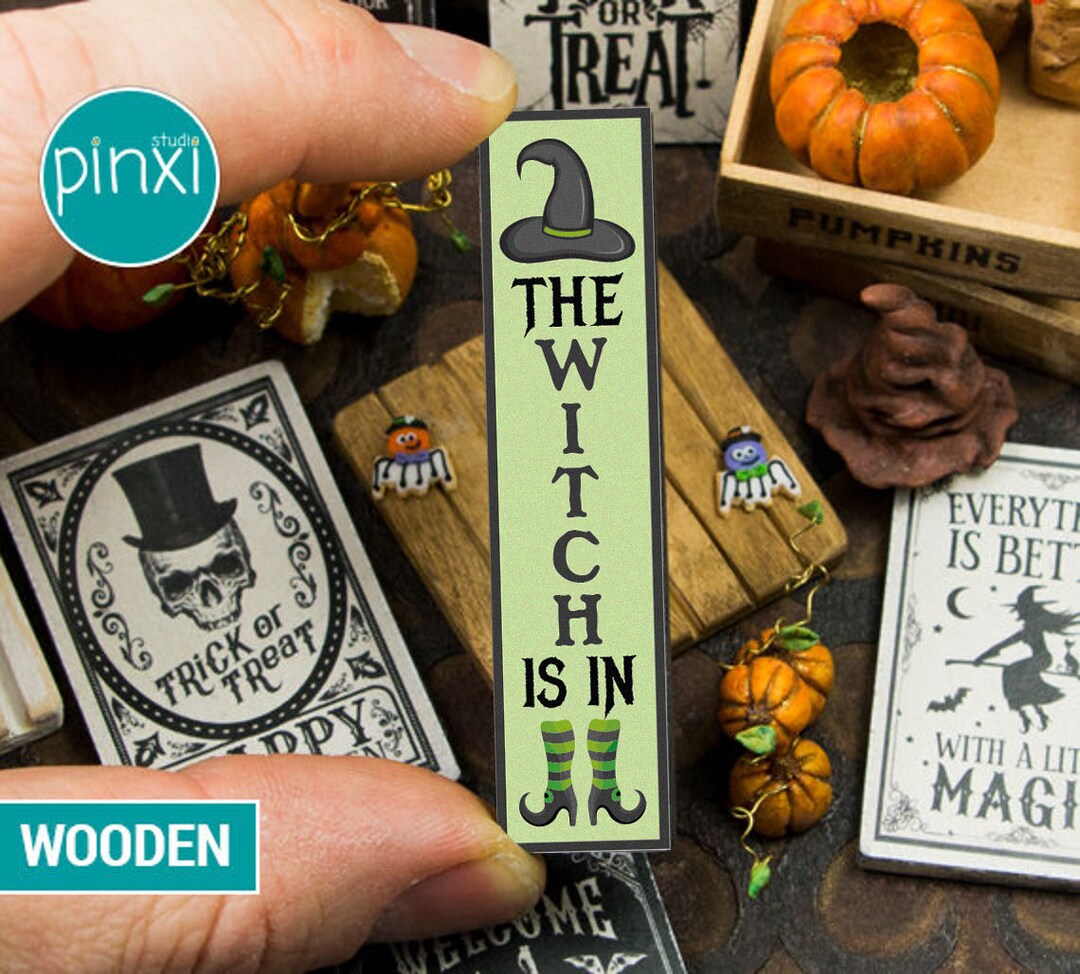 Miniature Halloween Witches Porch Wooden Sign - Handmade for Adult ...