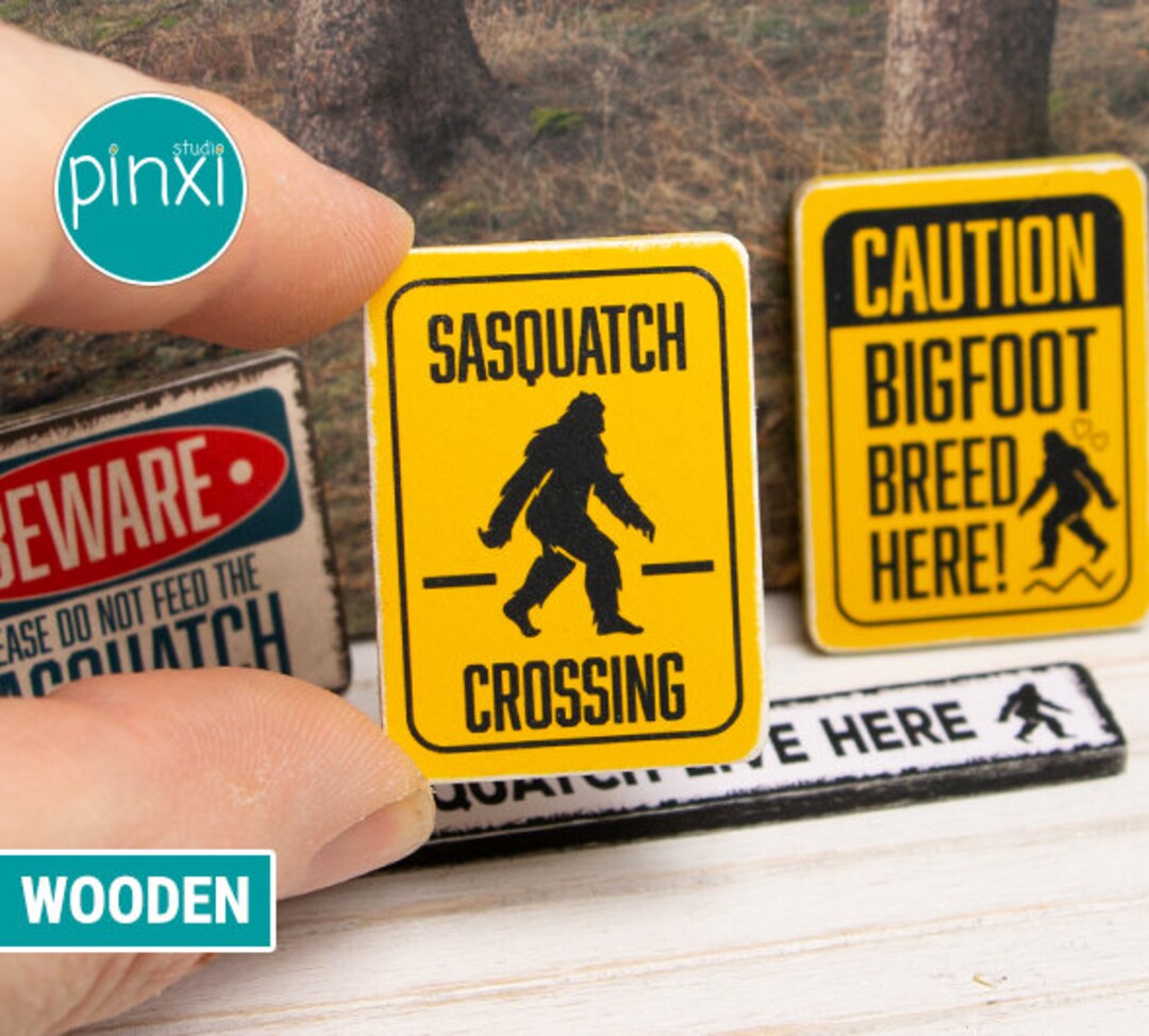 Miniature Bigfoot Sasquatch Crossing Sign — Handmade Sign for Adult ...