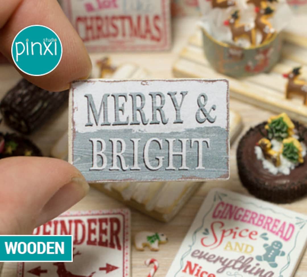 Miniature Christmas Merry & Bright Sign — Handmade Sign for Adult ...